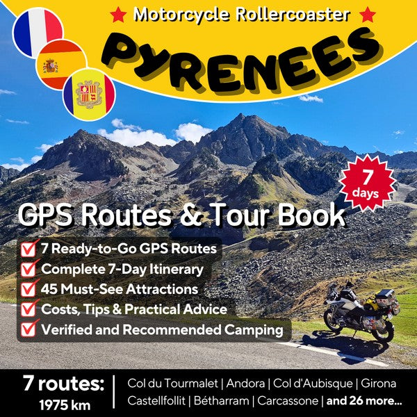 Pyrenees Motorcycle Tour Book & GPX Routes | 7-Day Self-Guided – Trip ...